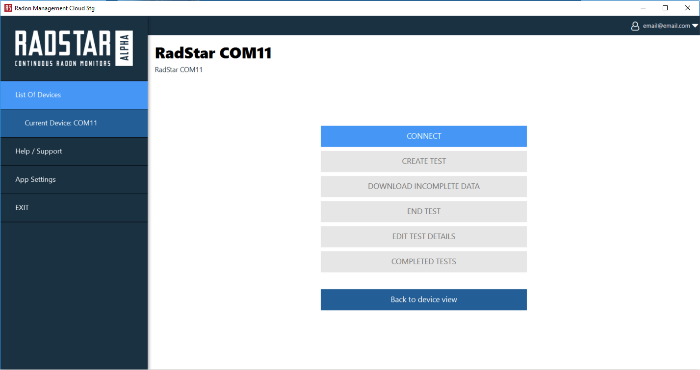 Connect to RadStar Alpha - RadStar Alpha Radon Monitor - Radon ...