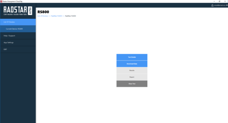 Download Data - RadStar Alpha Radon Monitor - Radon Management Cloud